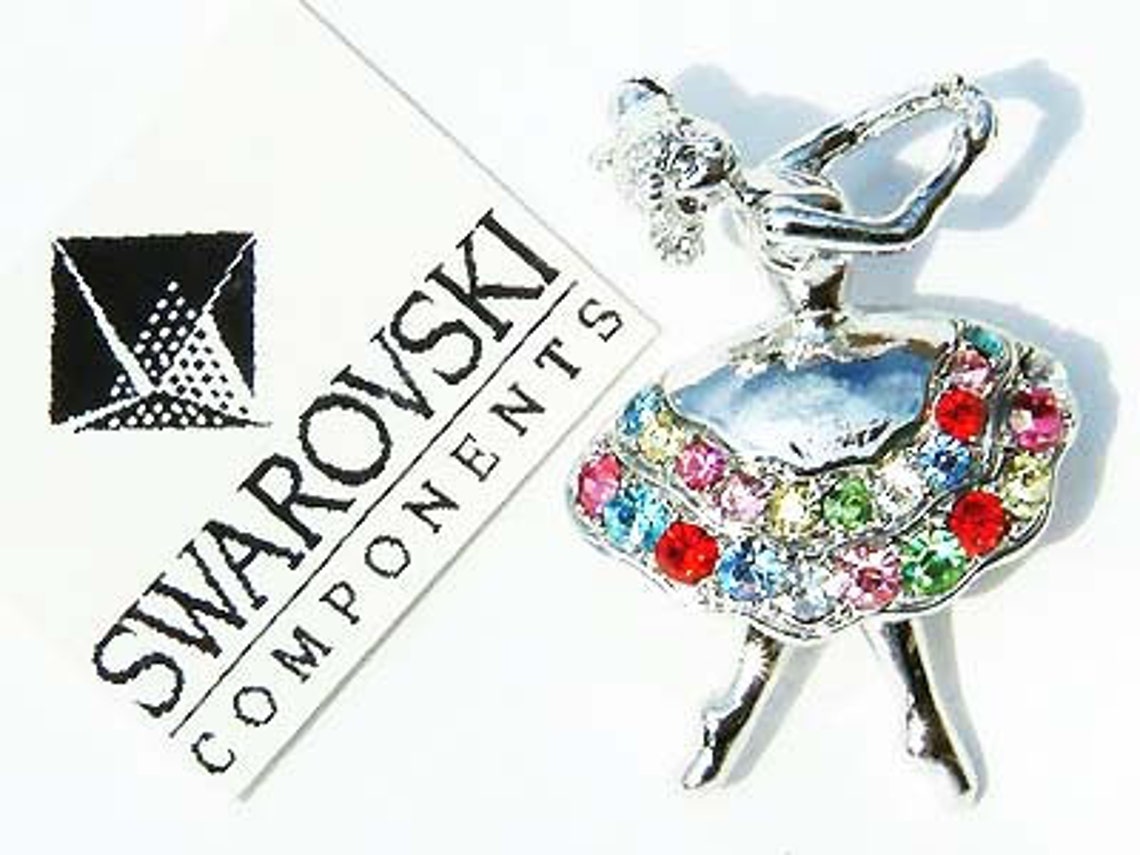 Swarovski Crystal Rainbow Multi Color BALLERINA Ballet Dance Girl ...