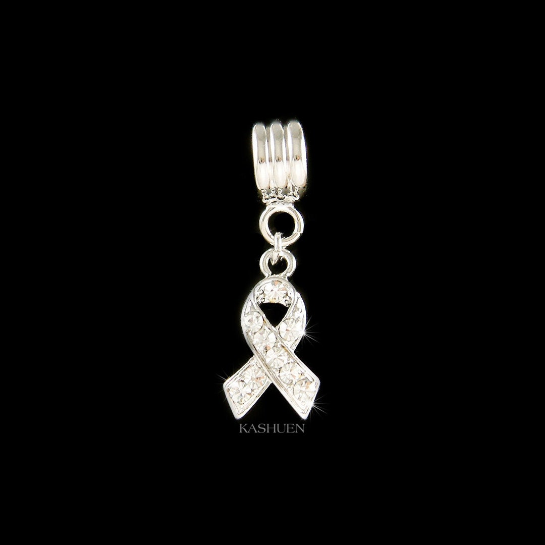 Swarovski Crystal Lung Cancer Awareness Charm, Fit Pandora Bracelet ...