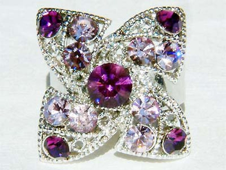 Swarovski Crystal Blue Lucky Pinwheel Windmill Wind Wheel 4 Four Leaf ...