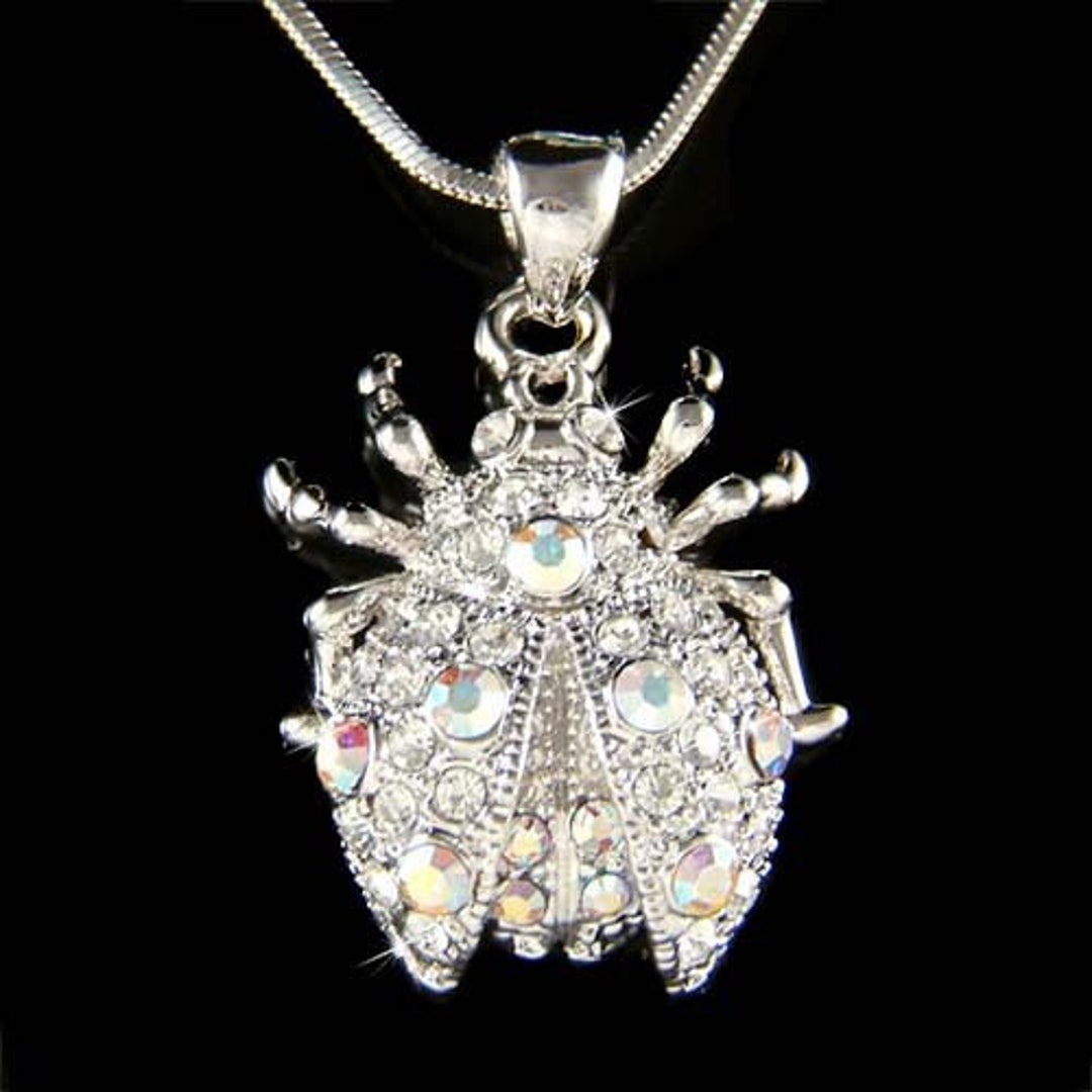 Swarovski Crystal Lady Bug Ladybug Ladybird Insect Necklace Jewelry ...