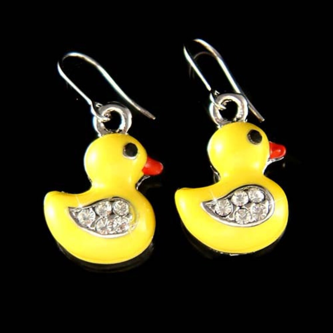 Swarovski Crystal Yellow Rubber DUCK Easter DUCKIE Ducky - Etsy