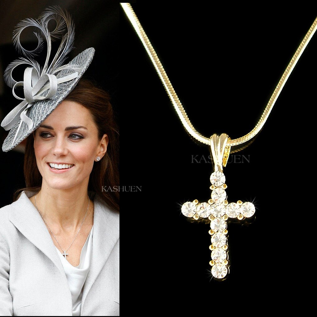 Swarovski Crystal Dainty CROSS God Lord Jesus Christ Christian Catholic ...