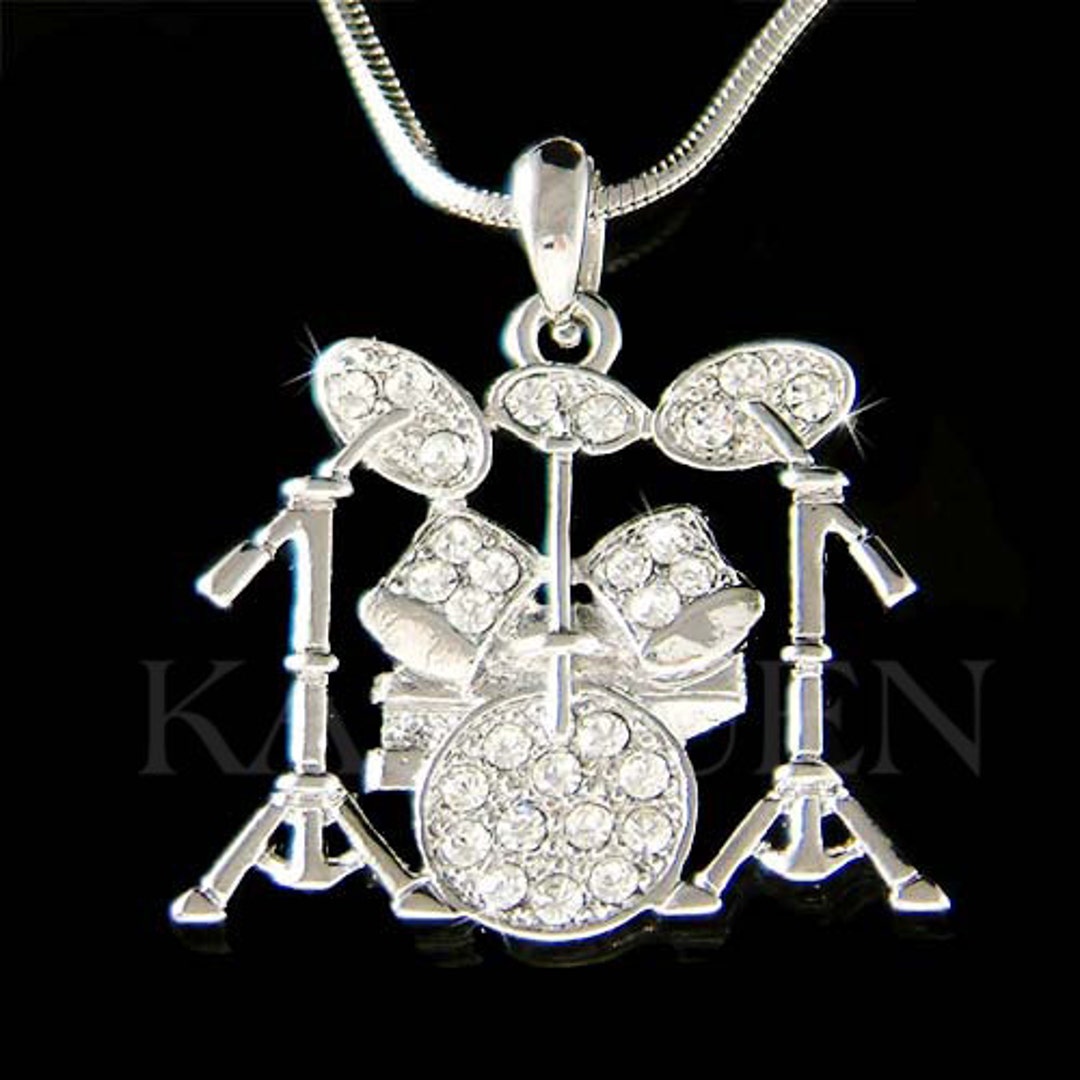 Swarovski Crystal Jazz Drum Set Cymbals Music Jewelry Musical ...
