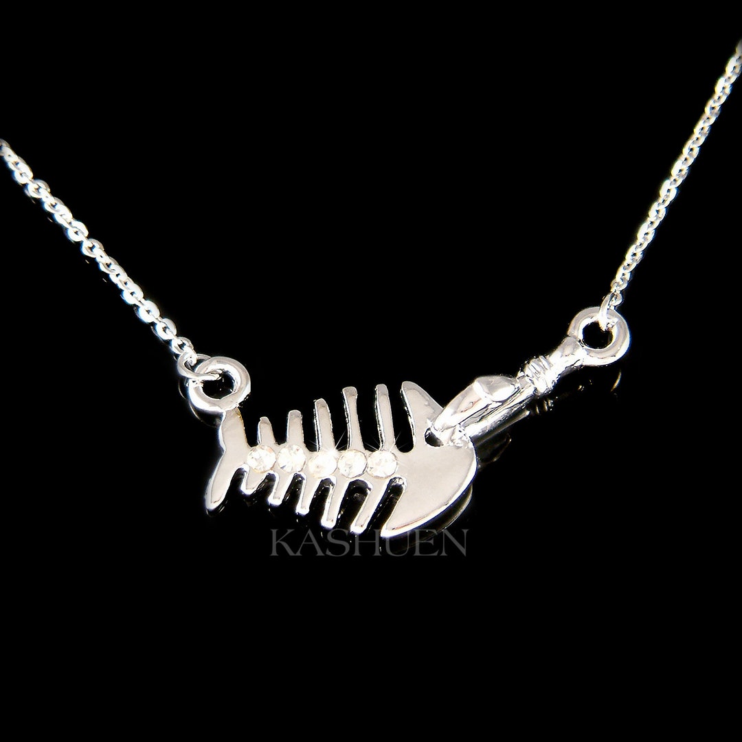 Swarovski Crystal Fish Fishing Hook You Are My Best Catch Necklace ...