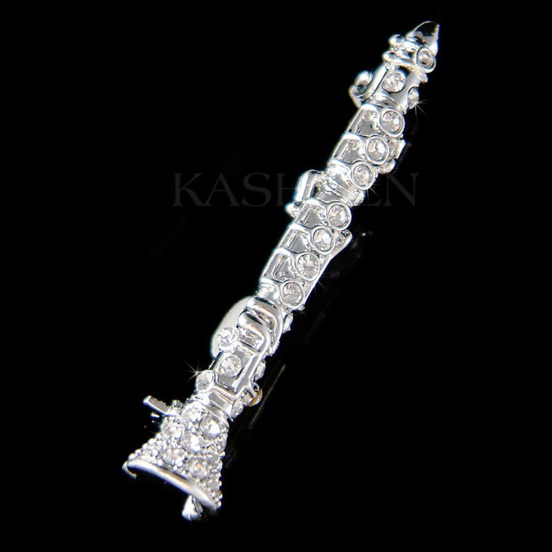 Swarovski Crystal Clarinet Brooch, Woodwind Instrument Pin Music ...