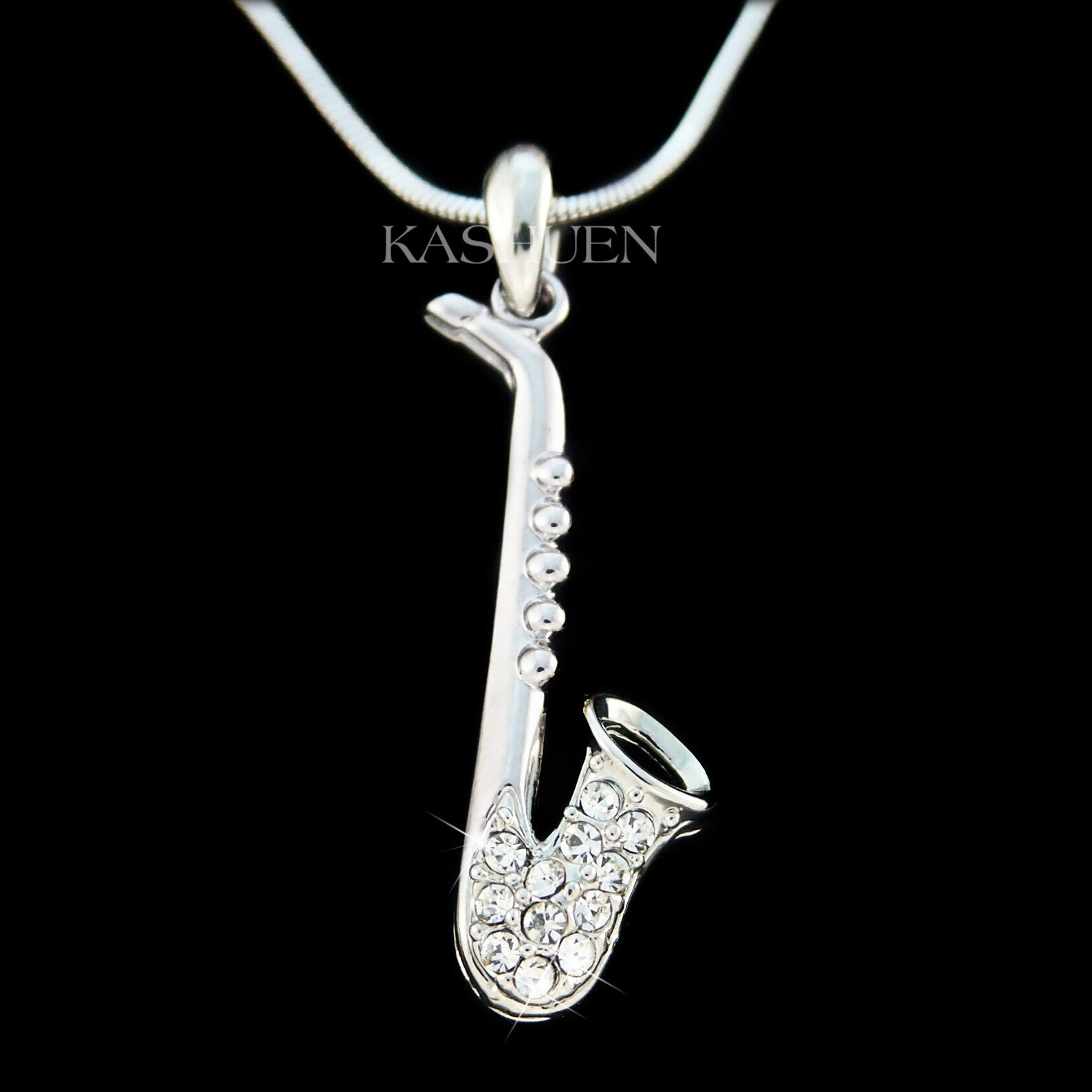 Swarovski Crystal Dainty Gold TENOR ALTO Sax SAXOPHONE Music - Etsy