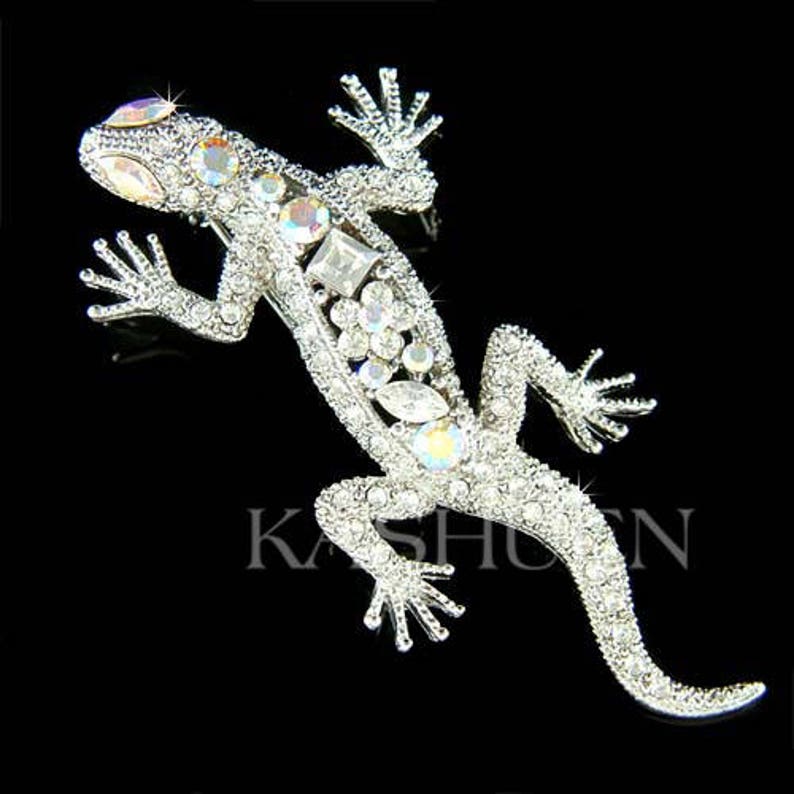 Swarovski Crystal Big Lizard REPTILE Salamander Gecko Iguana - Etsy