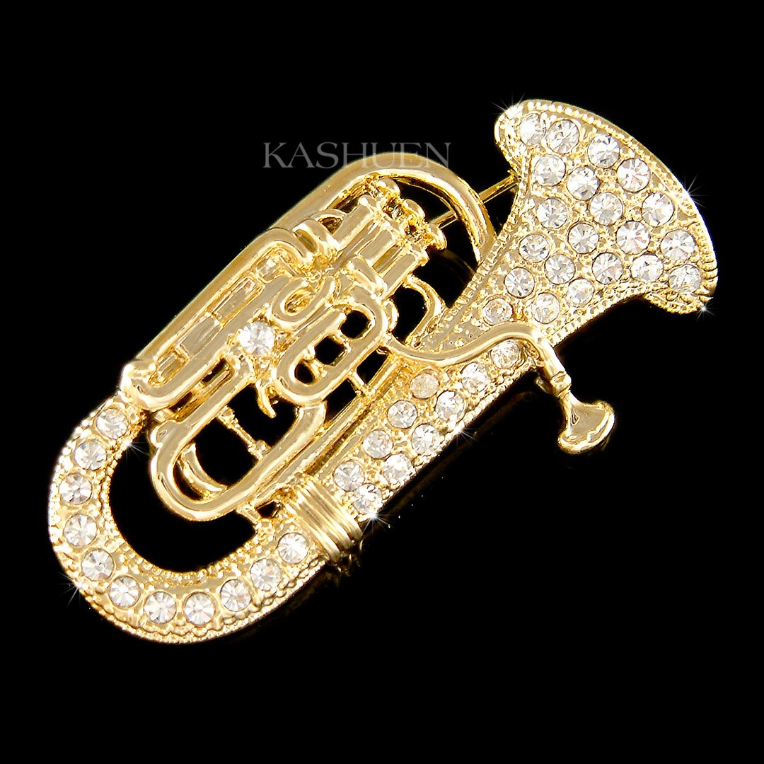 Swarovski Crystal Tuba Brooch Euphonium Eupho Euph Baritone Horn Music ...