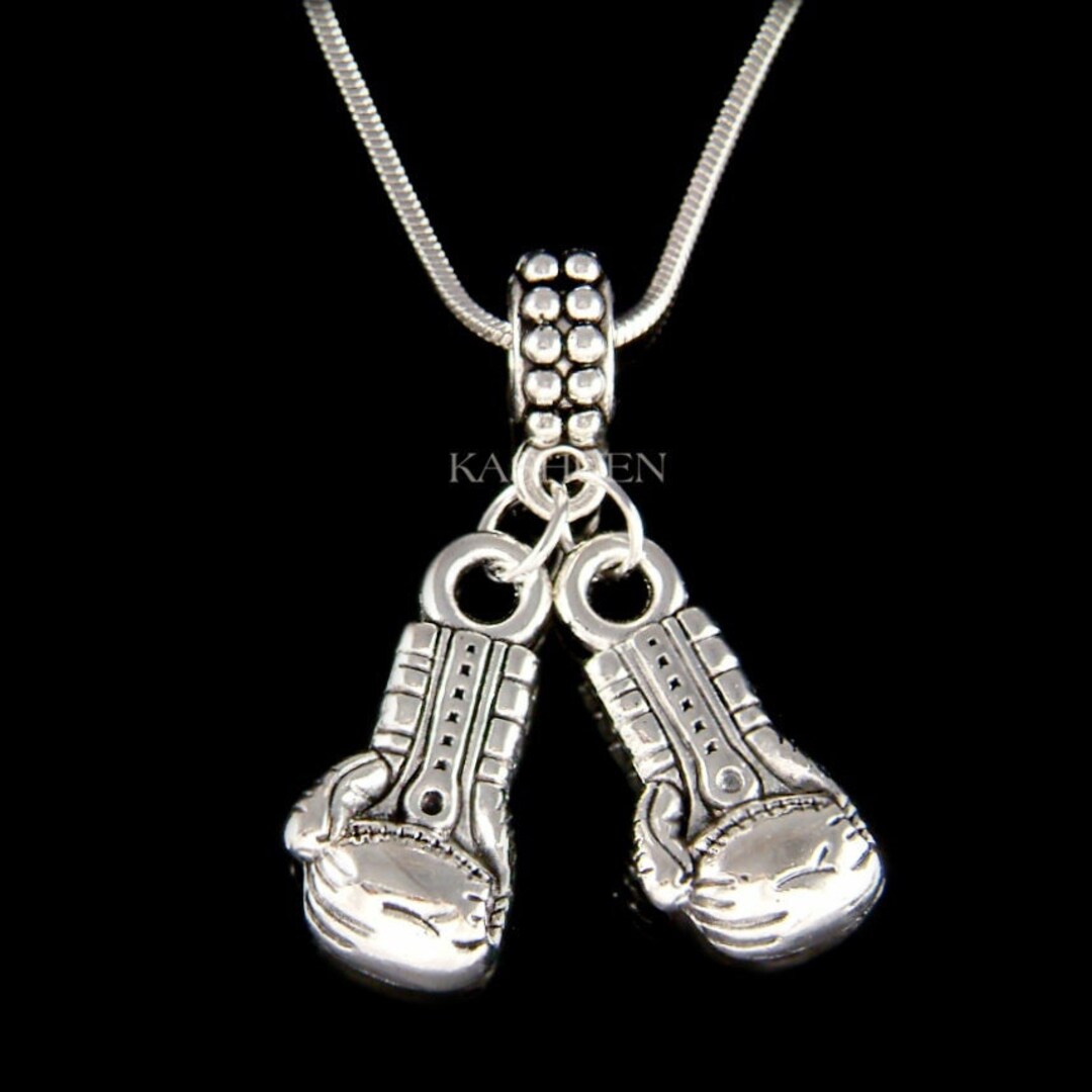 Boxing Gloves Warrior Cancer Fighter Boxer Necklace Keychain Jewelry ...