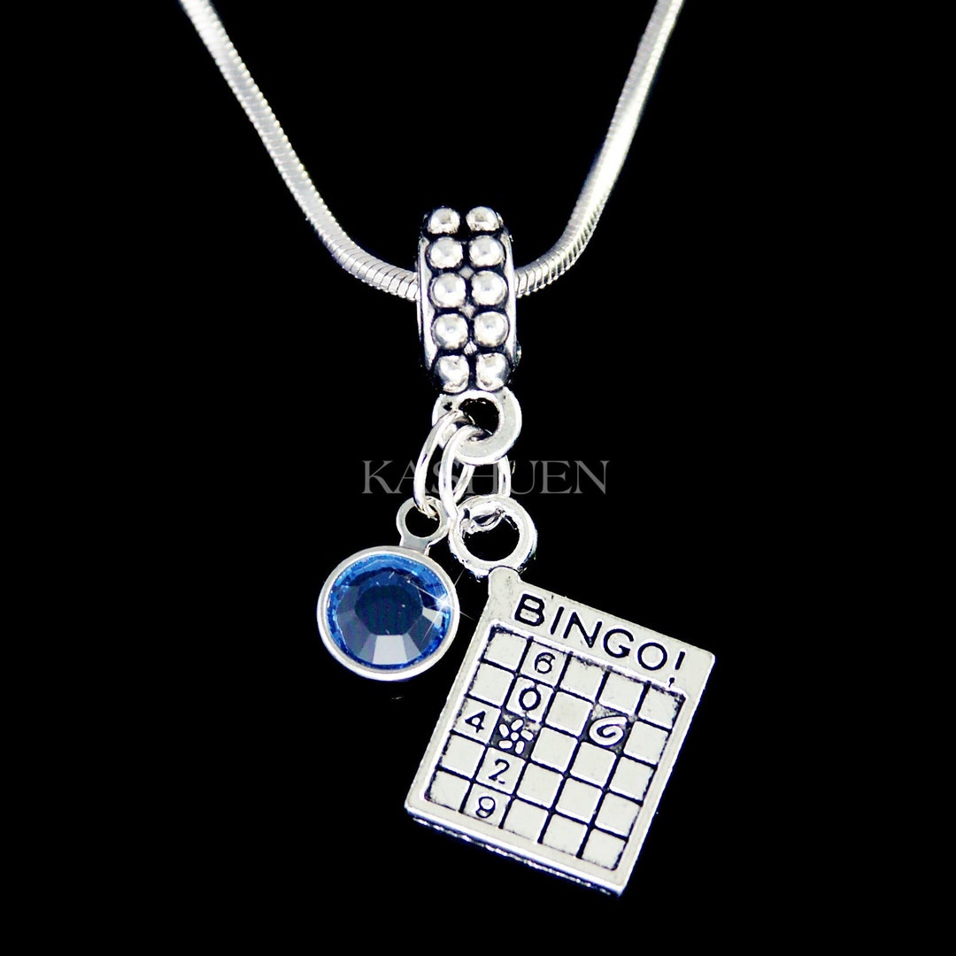 Bingo Card Charm Bracelet, Bingo Necklace, Bingo Player Gift, Lucky ...