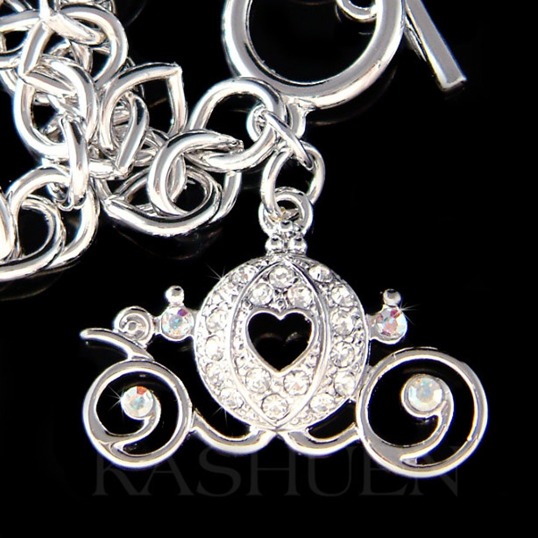 Swarovski Crystal Princess Wedding Pumpkin Carriage Charm Bracelet ...