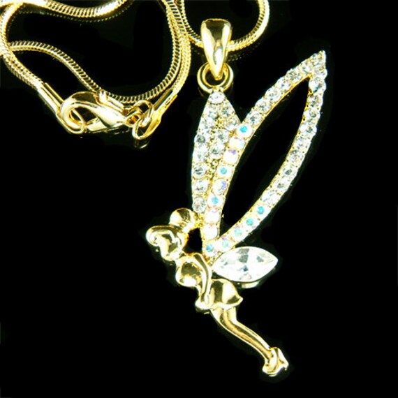 Aurora Borealis Swarovski Crystal Gold Fairy Tink TINKERBELL | Etsy
