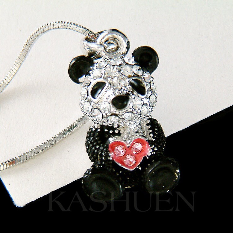 Swarovski panda necklace store