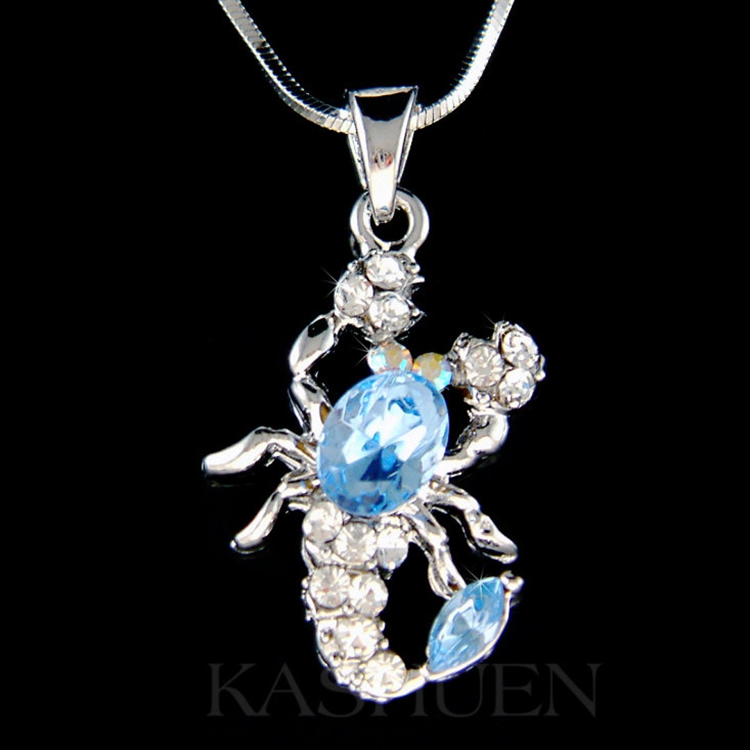 Swarovski Crystal Blue Poisonous King Scorpion Scorpio Zodiac Bug ...