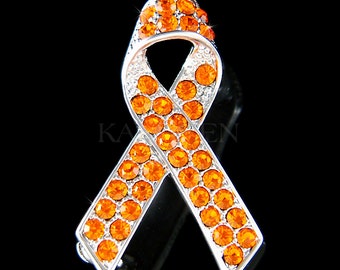 Orange Leukemia Awareness Ribbon Pins for Fundraising Gift - Etsy