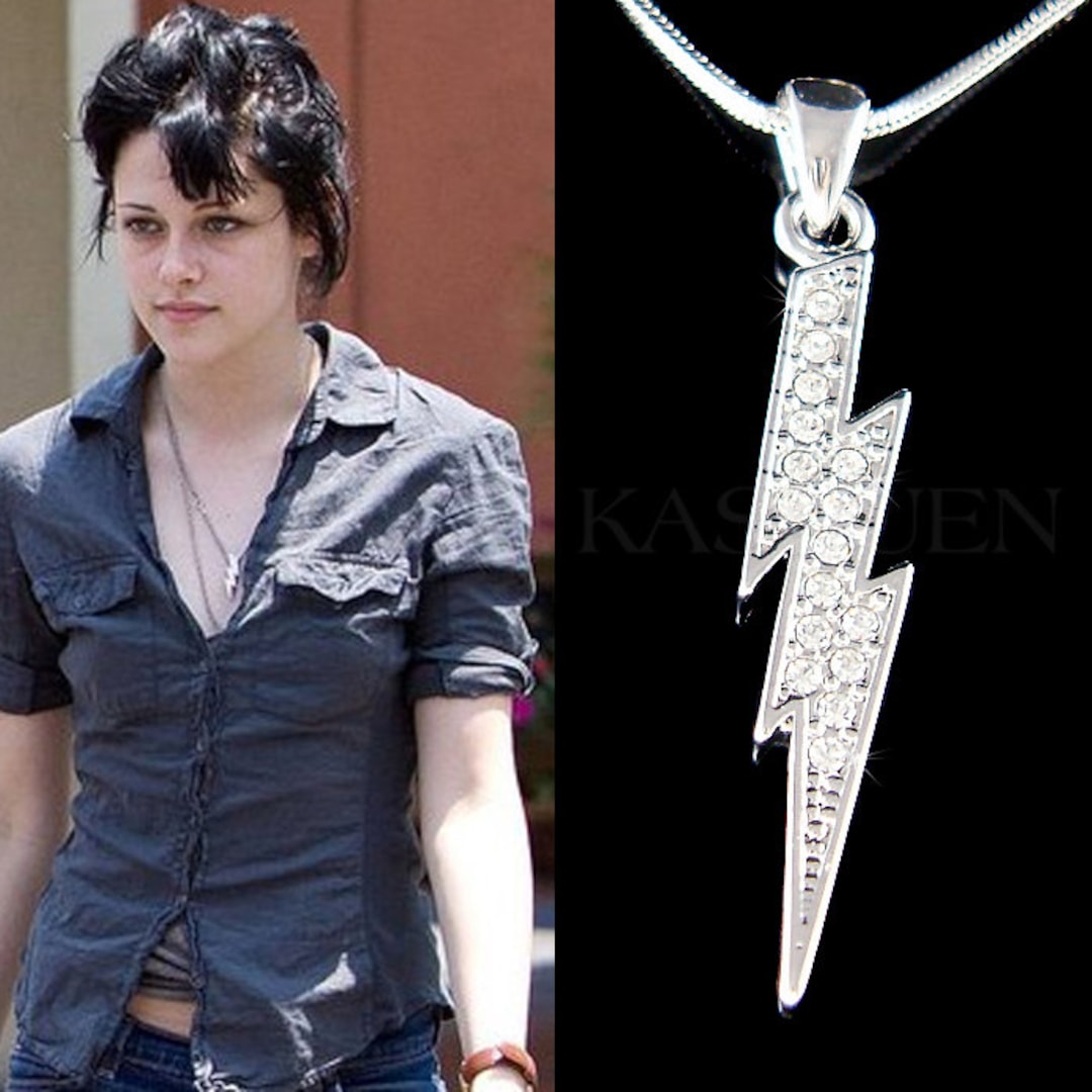 Swarovski Crystal Lightning Bolt Jewelry Thunderbolt Charm Necklace ...