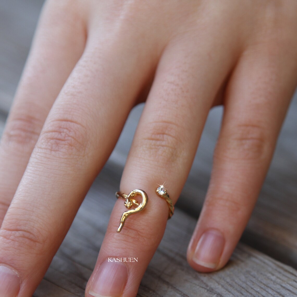 Swarovski Crystal Snake Midi Knuckle Stackable Adjustable Ring | Etsy