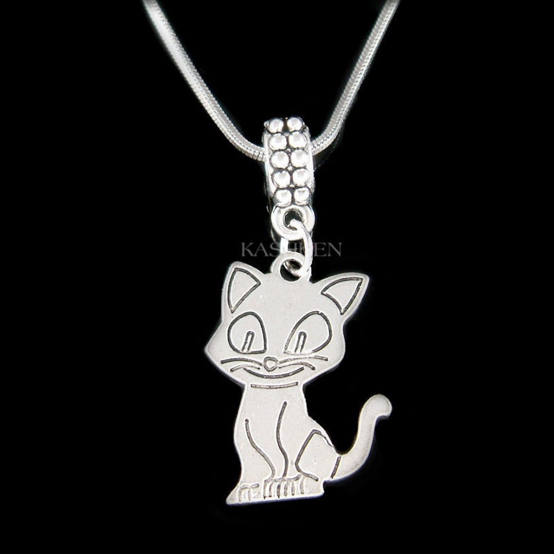 Cute Kitty Cat Necklace Kitten Pet Animal Necklace Christmas Bangle ...