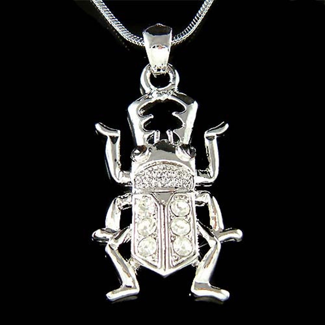 Swarovski Crystal Egyptian Scarab Stag Beetle Unisex Insect Bug Jewelry ...