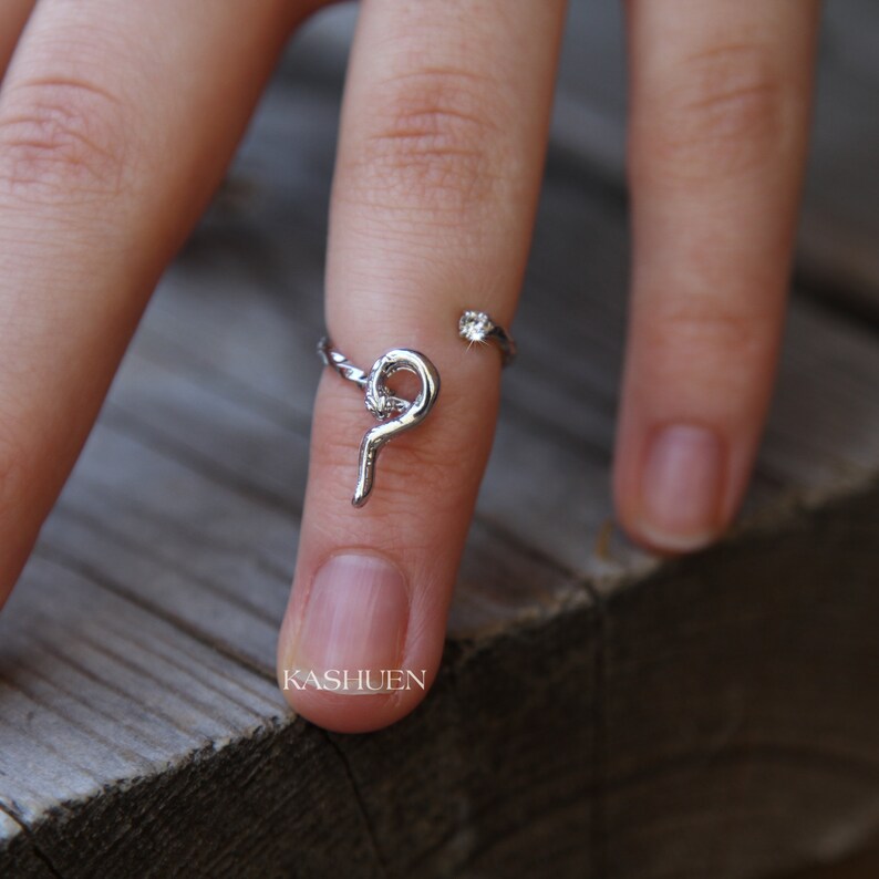 Swarovski Crystal Snake Midi Knuckle Stackable Adjustable Ring | Etsy