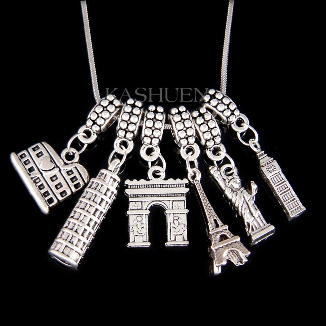 Landmark Charm France Paris Eiffel Tower Italy Rome Pisa USA Statue of ...