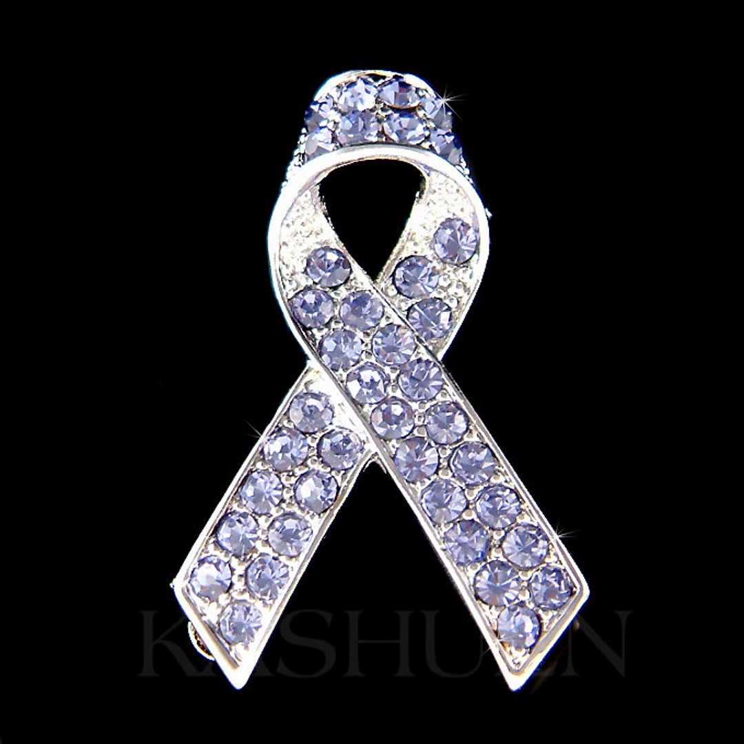 Swarovski Crystal Periwinkle Purple Esophageal Stomach Cancer Awareness ...