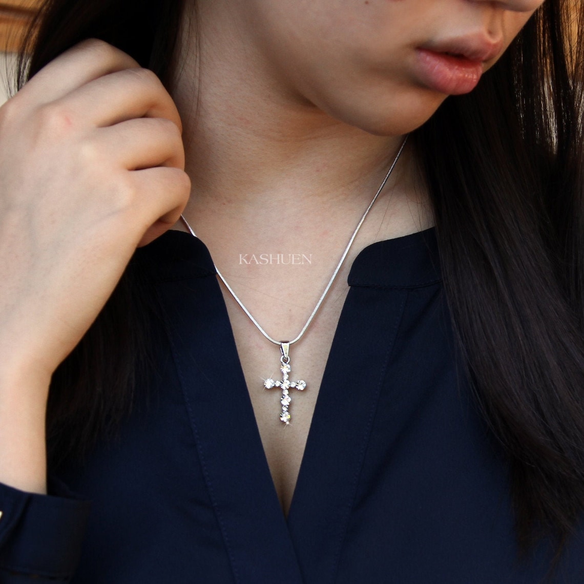 Swarovski Crystal CROSS God Lord Jesus Christ Christian Catholic ...