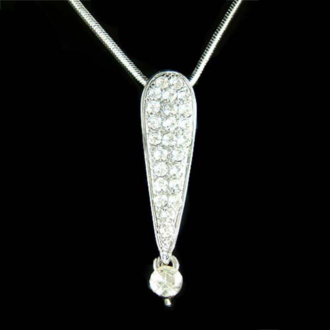 Swarovski Crystal Exclamation Point Mark Necklace Symbol Jewelry ...