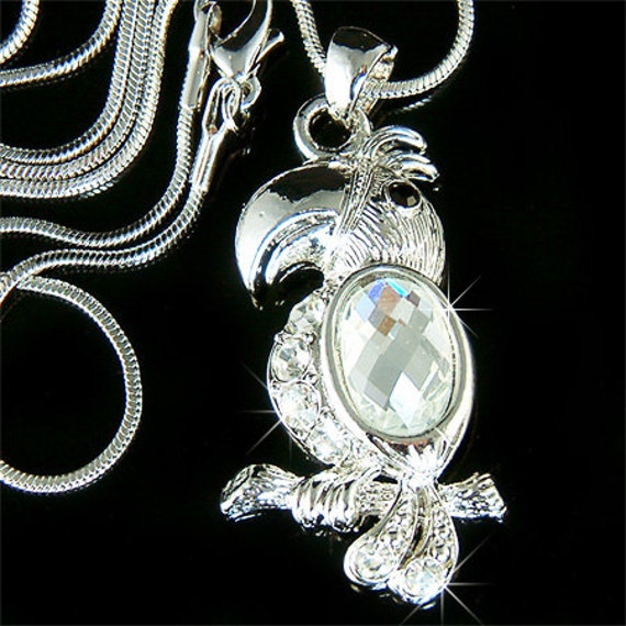 Swarovski tropical parrot necklace store