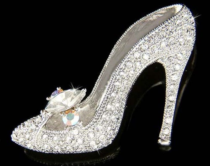 Cinderella Pink Glass Slipper, Crystal Glass Shoe - Etsy