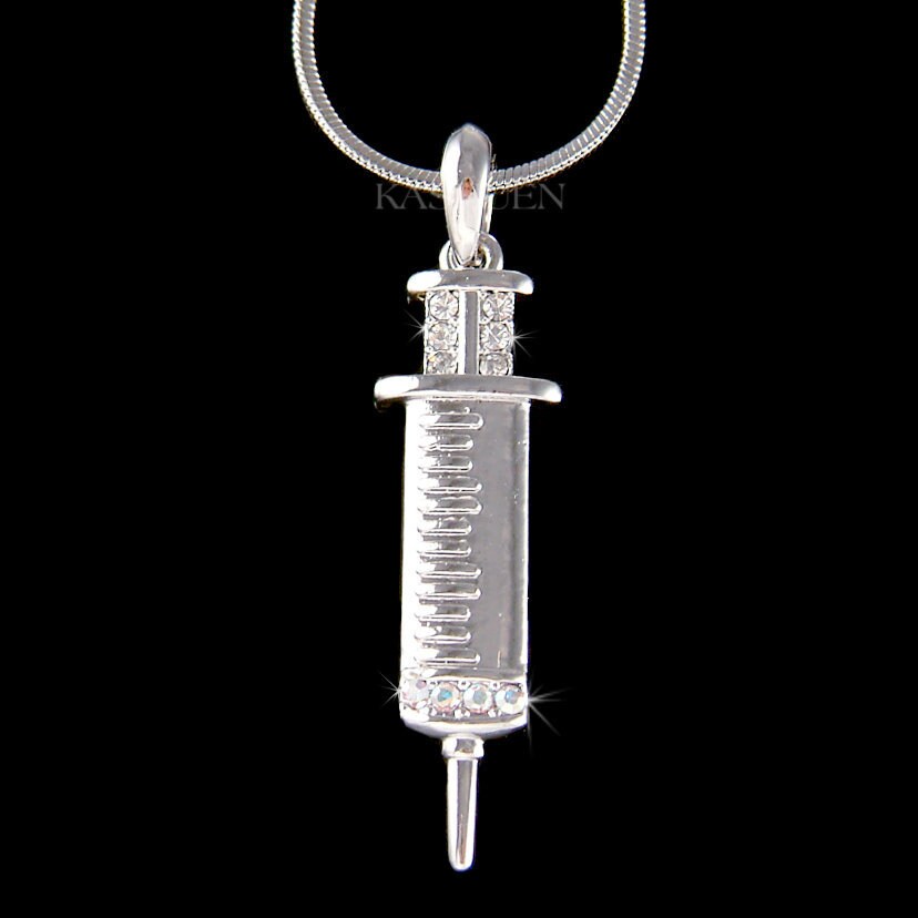 Swarovski Crystal Syringe Needle Nurse Doctor Frontline | Etsy