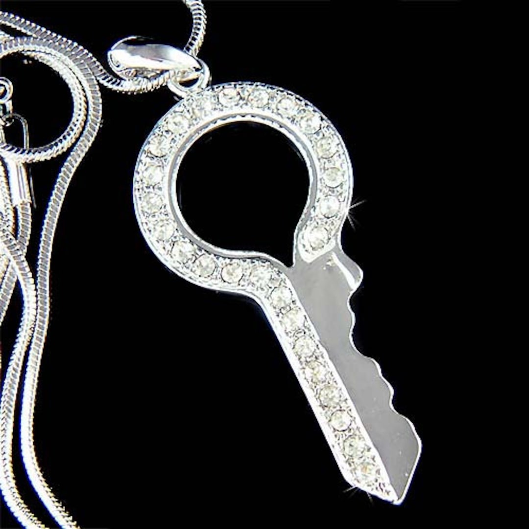 Swarovski Crystal Wish Key to My Heart Necklace Realtor Homeowner Charm ...