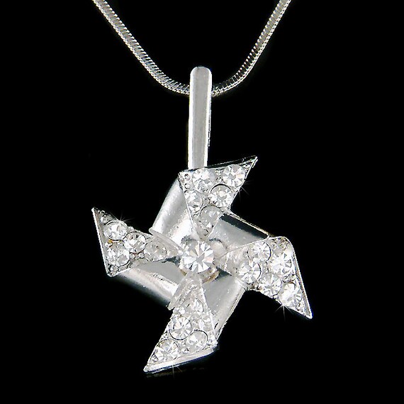 Swarovski Crystal Moveable Pinwheel Spinning Wheel Windwheel | Etsy