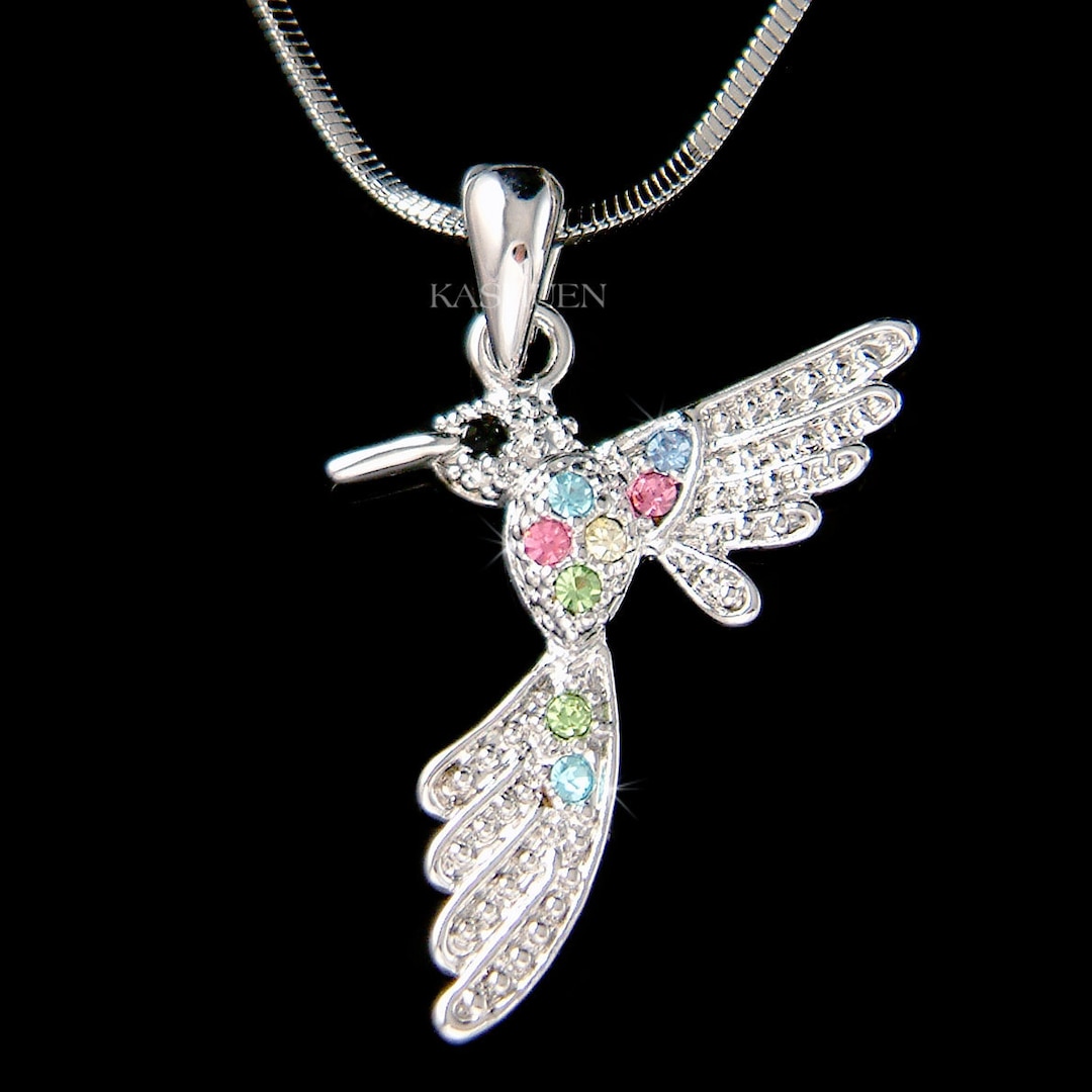 Swarovski Crystal Rainbow Hummingbird Bird Flower Floral Garden Nature ...