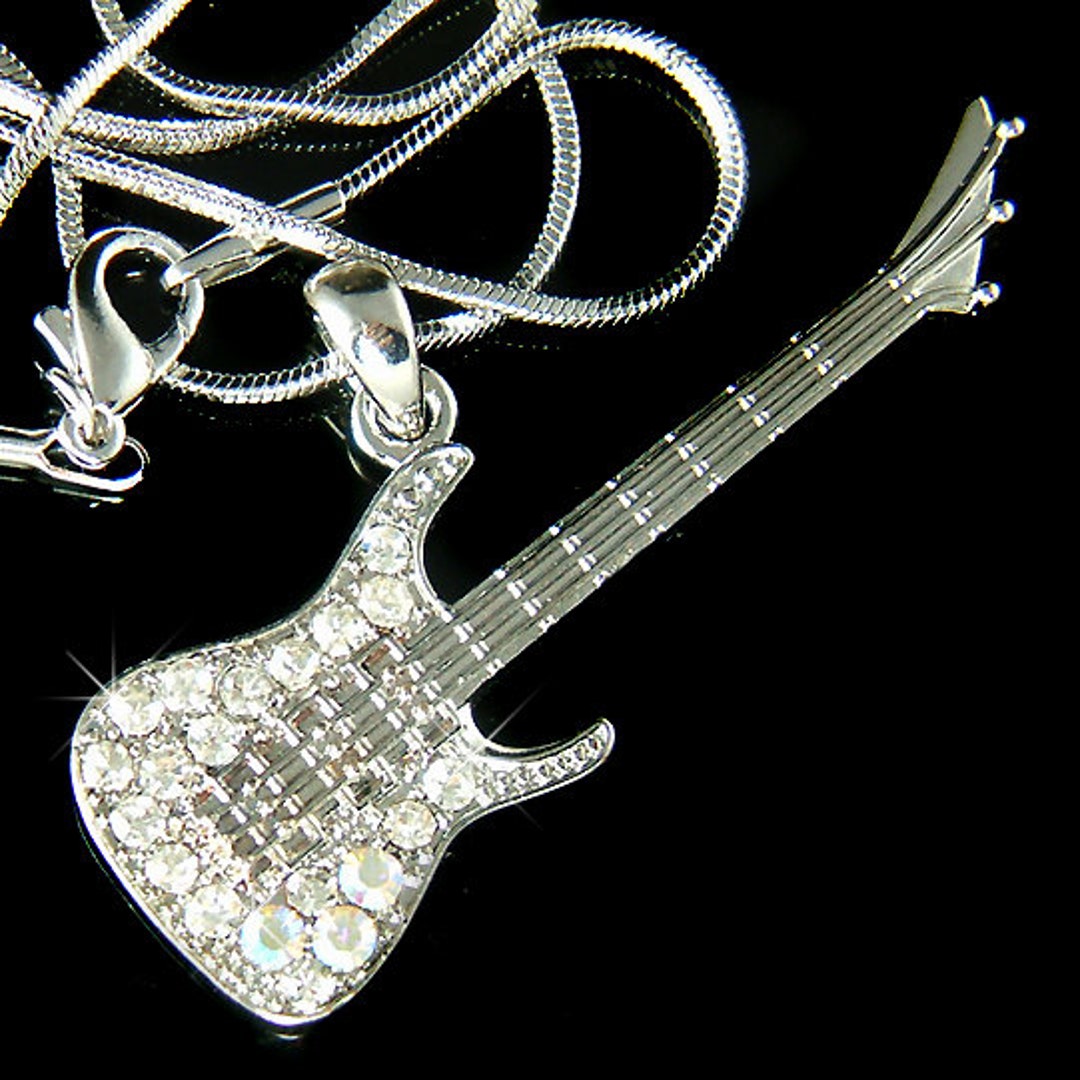 Swarovski Crystal ELECTRIC GUITAR Rock Music Musical Instrument ...