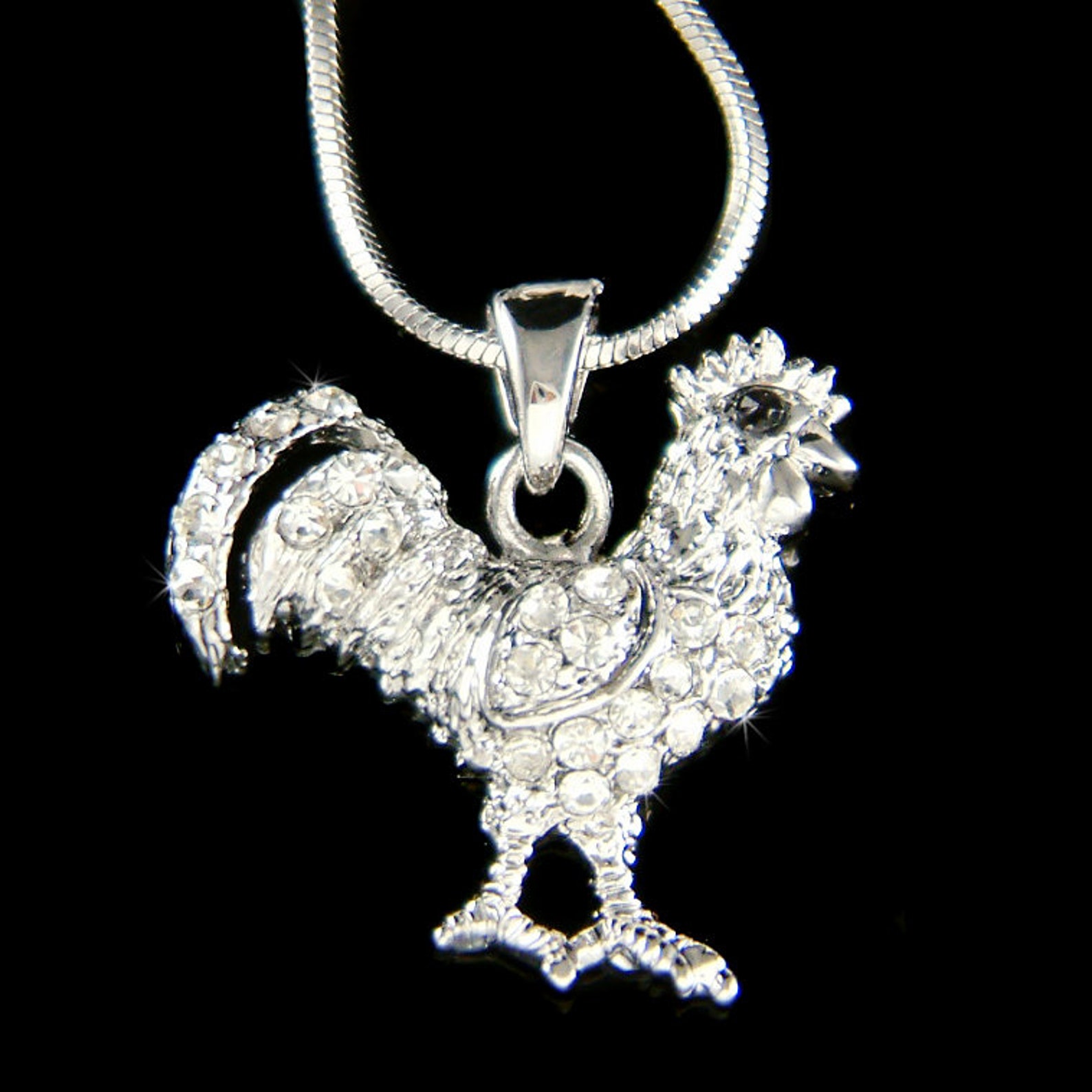 Swarovski Crystal Rooster Cockerel Cock Chicken Chinese Lunar | Etsy