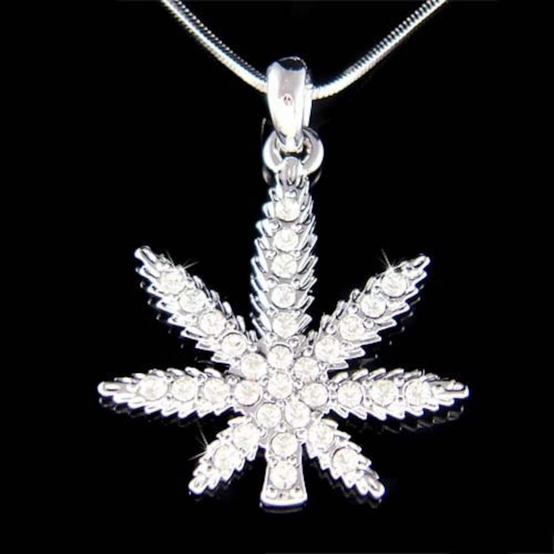 Swarovski Crystal 420 Medical Marijuana Leaf Weed Cannabis Reefer Pot ...