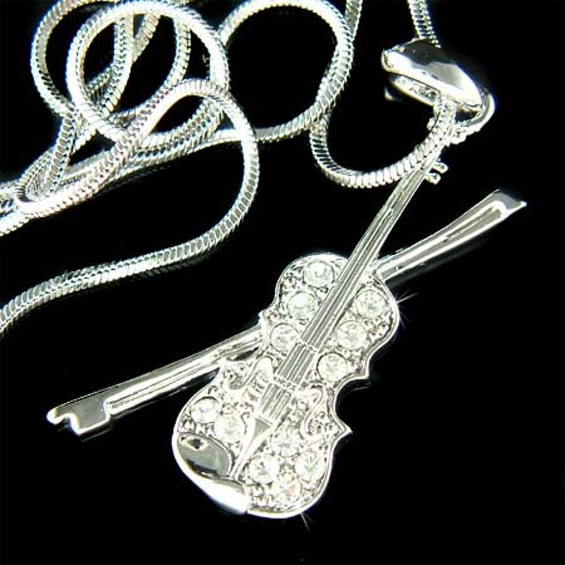 Swarovski Crystal Fiddle VIOLIN Bow Viola Cello Music Musical - Etsy