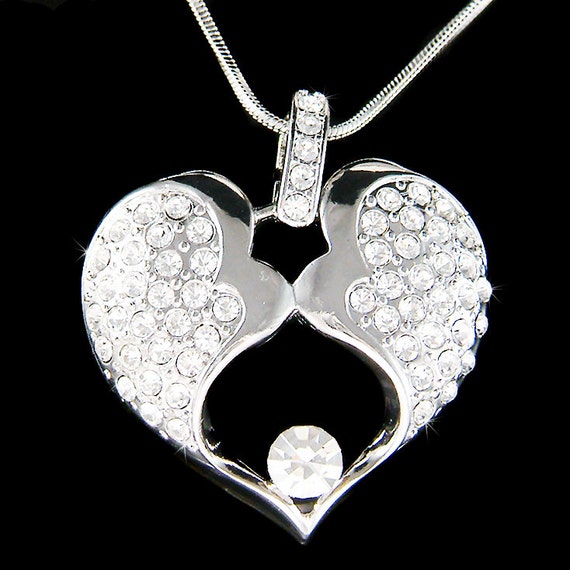 Swarovski Crystal Heart Mama Mom Mother Baby Child Motherhood Boyfriend Girlfriend Husband Wife Necklace Lover Birthday Anniversary Gift