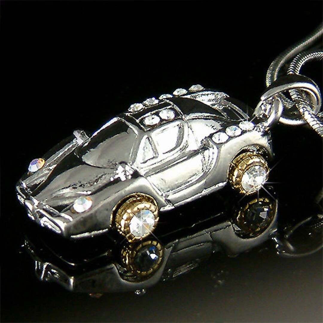 Swarovski Crystal Fast Race Car Necklace Sports Luxury Auto Automobile ...
