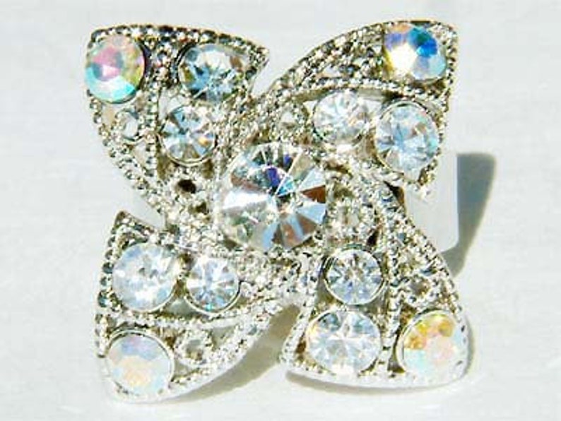 Swarovski Crystal Blue Lucky Pinwheel Windmill Wind Wheel 4 Four Leaf ...