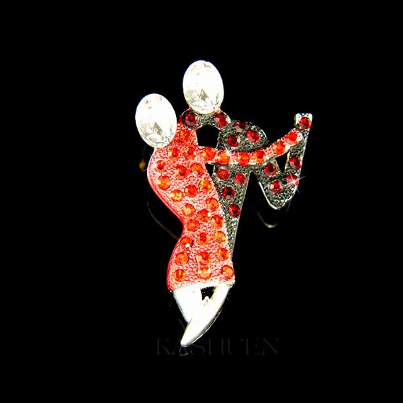 Swarovski Crystal Dance Couple Red Dress Tuxedo Suit Dancing | Etsy