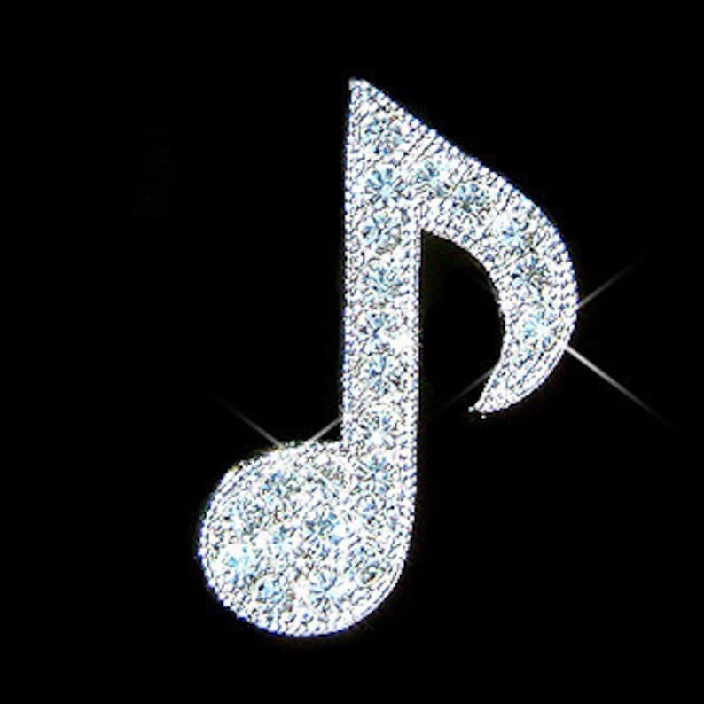 Swarovski Crystal Cute Piano MUSIC Musical Eighth NOTE Quaver | Etsy