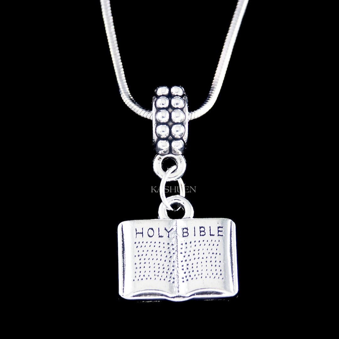 Holy Bible Necklace Religious Faith Prayer Christian Scripture Judaism ...