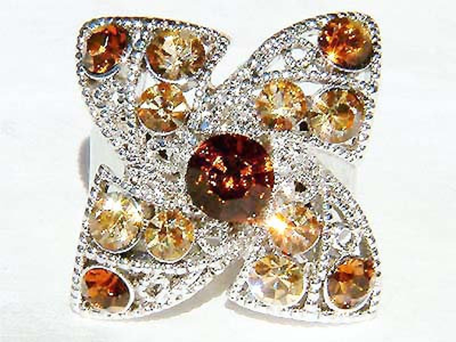 Swarovski Crystal Blue Lucky Pinwheel Windmill Wind Wheel 4 Four Leaf ...