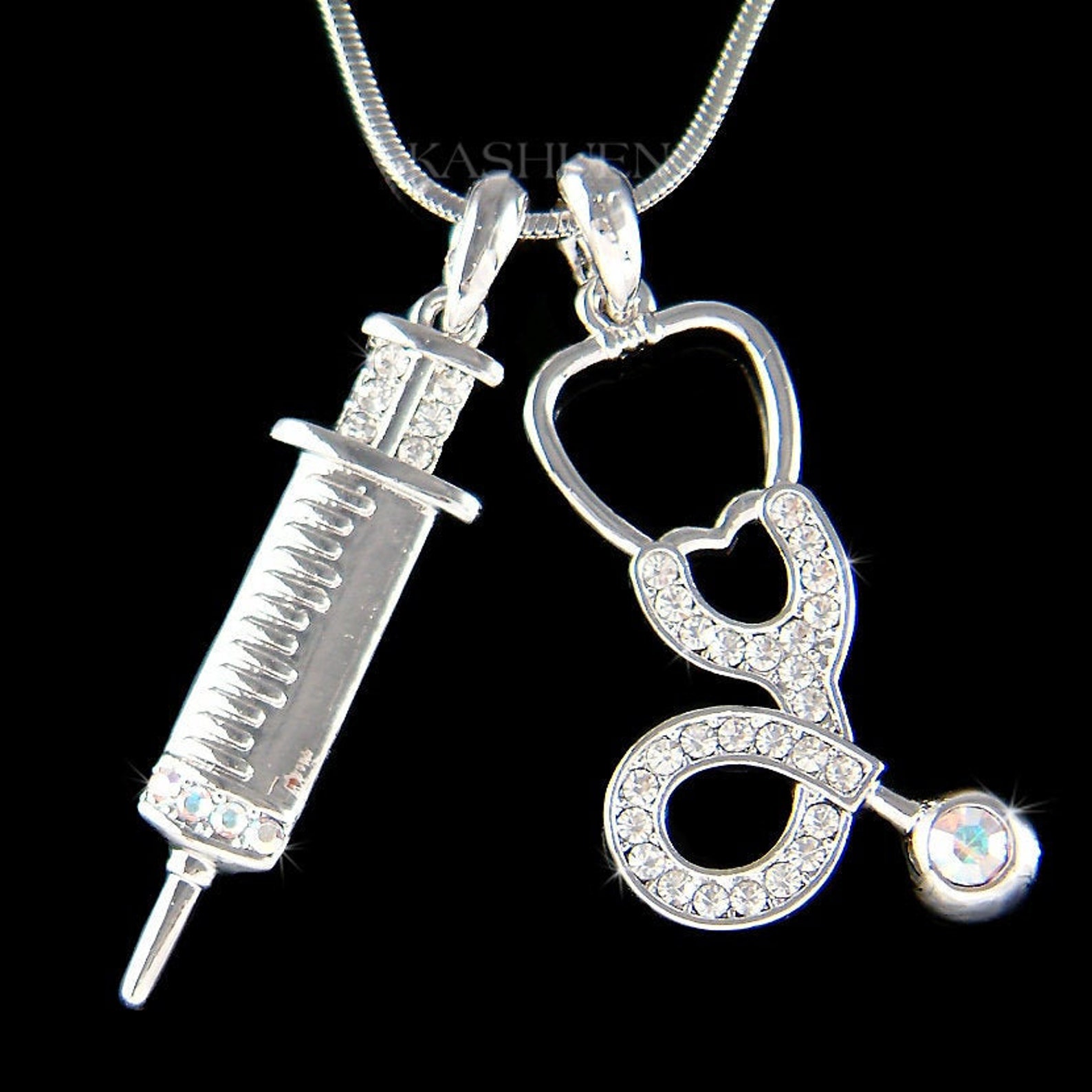 Swarovski Crystal Stethoscope Syringe Needle Nurse Doctor - Etsy