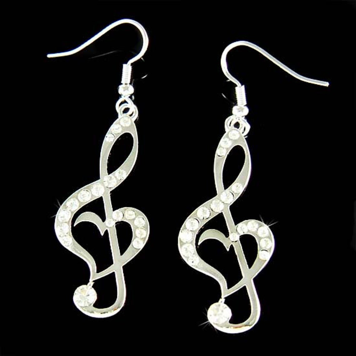 Swarovski Crystal TREBLE G CLEF Love Music Musical Note Love | Etsy