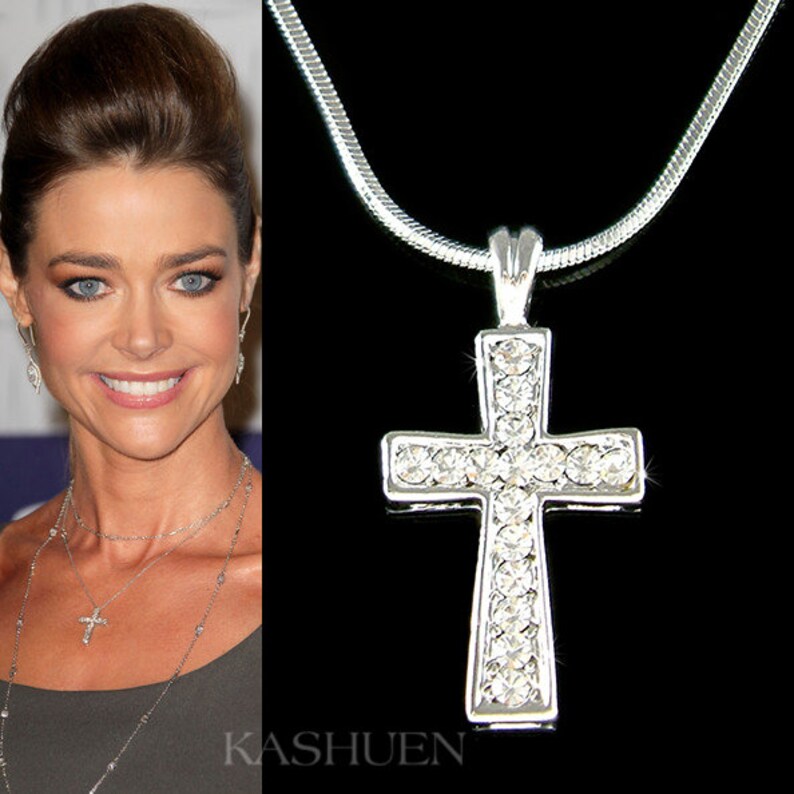 Swarovski Crystal Cute CROSS God Lord Jesus Christ Christian Catholic ...