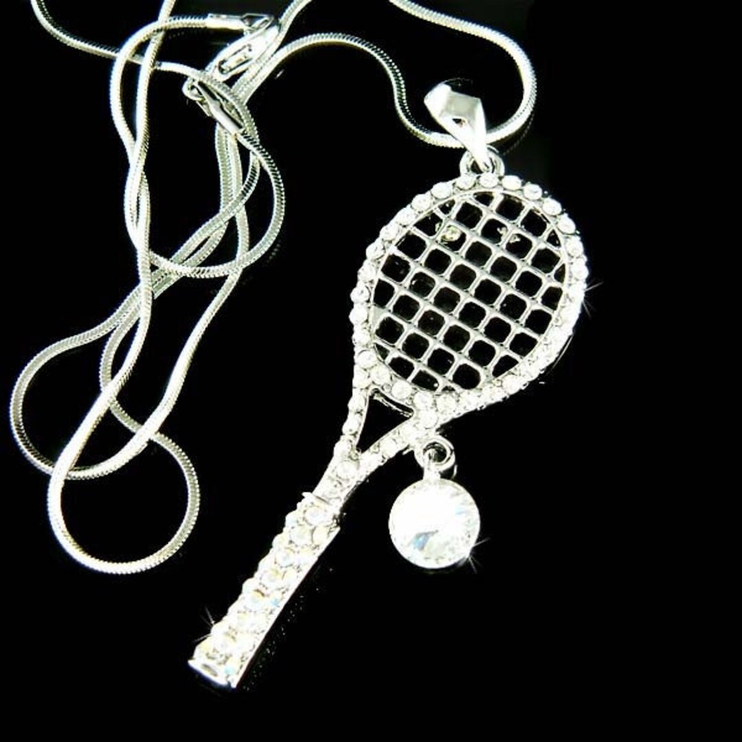 Swarovski Crystal Rhinestone Big Tennis Ball Racket Racquet Sports ...