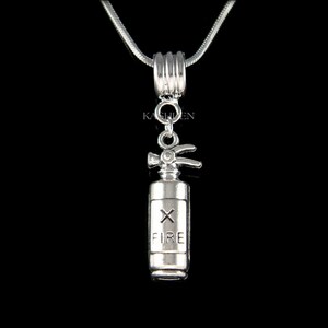 3D Fire Extinguisher Necklace Fireman Hat Firefighter Jewelry Fire Axes ...